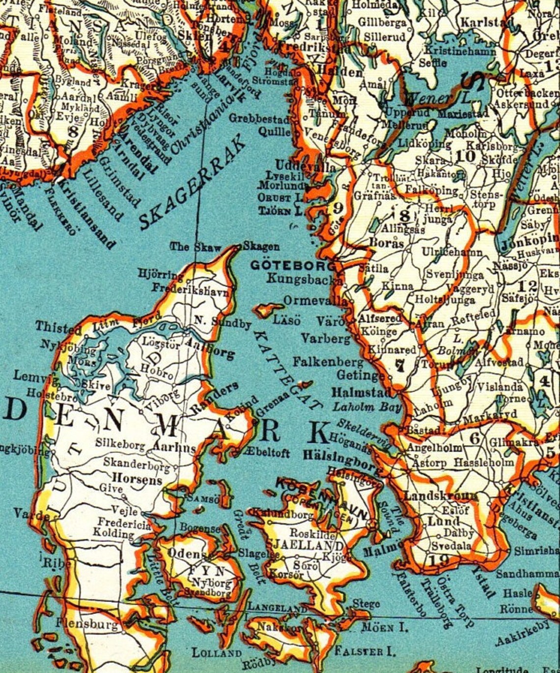 Norway sweden denmark map