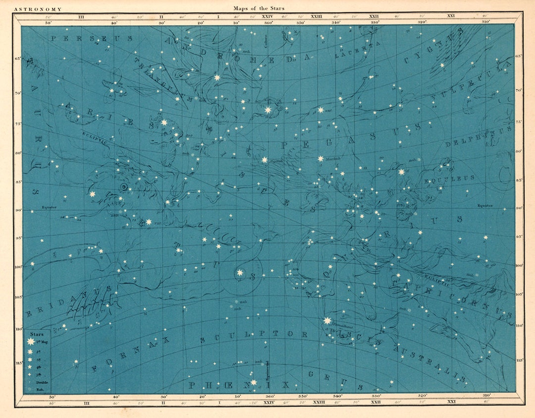 Map of the Stars Print Instant Download. Stars Map DIGITAL Print ...