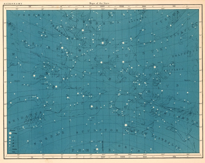 Map of the Stars Print Instant Download. Stars Map DIGITAL Print ...