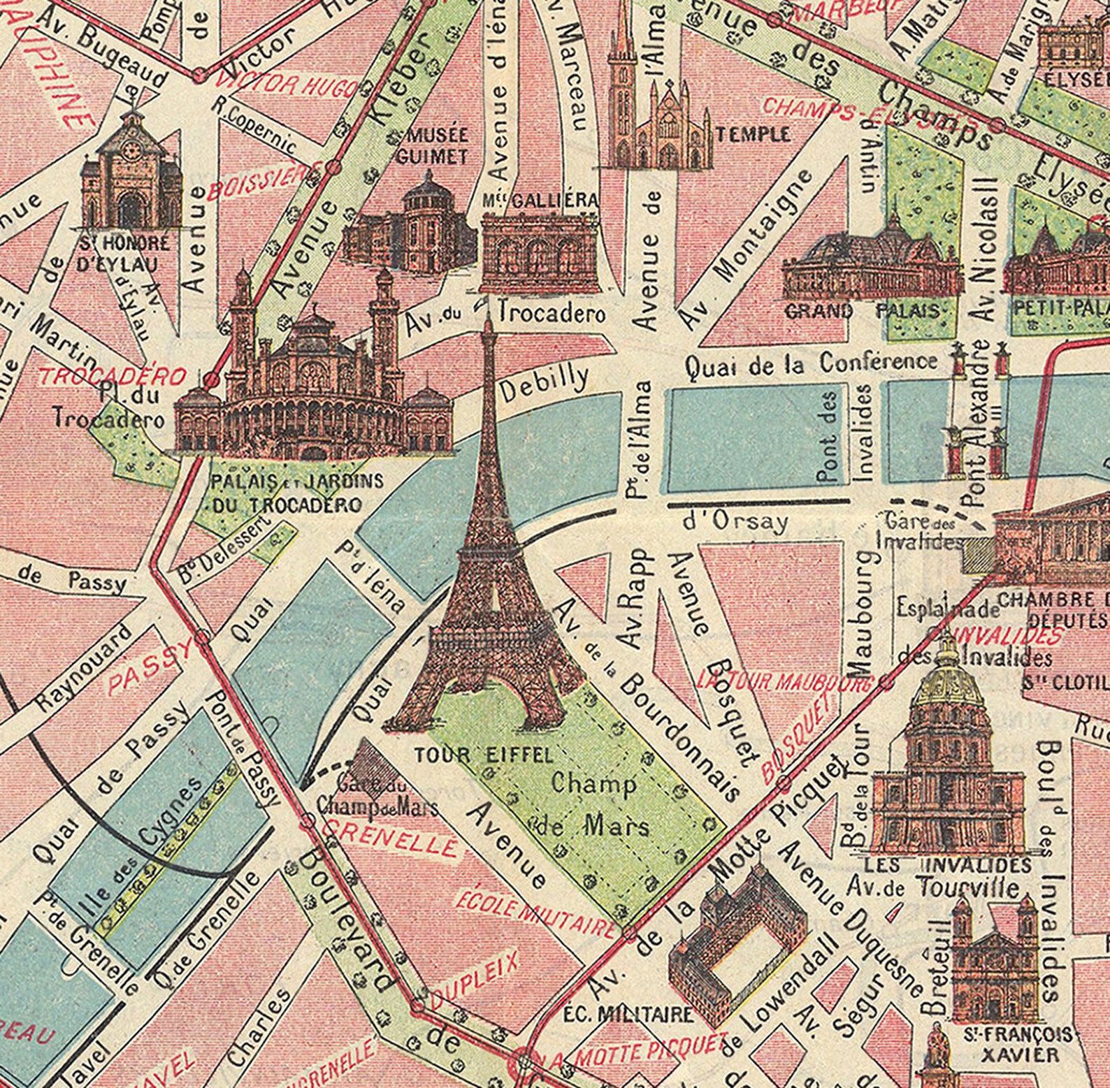 Old Map of Paris DIGITAL DOWNLOAD. Antique PARIS Map Paris Print ...