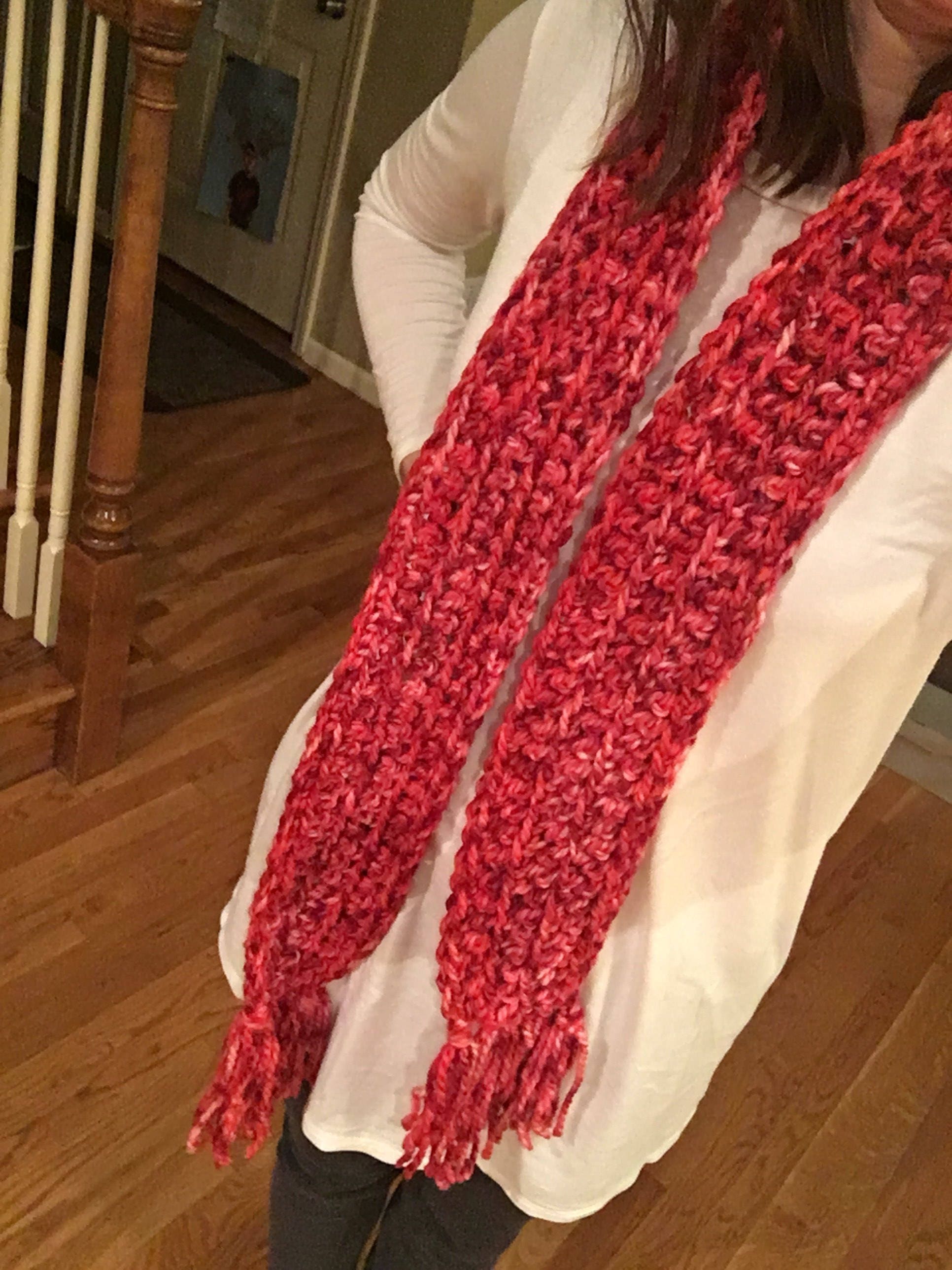 PATTERN: My First Valentine Scarf Beginner Crochet Pattern - Etsy