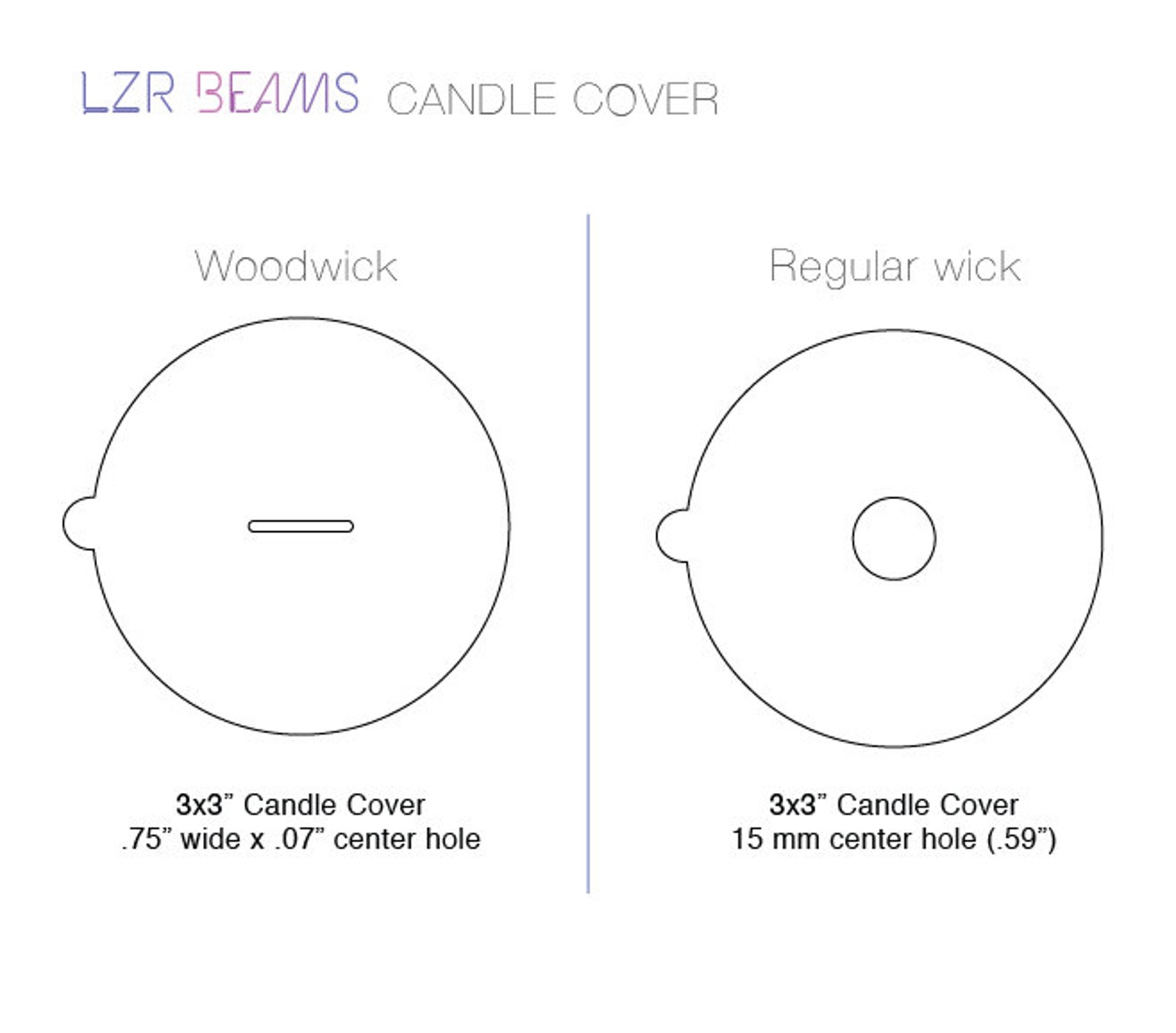 Candle Dust Covers 3x3 White Or Black Plain Simple Etsy