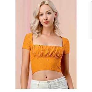 Spring Short Sleeve Crop Top - Etsy