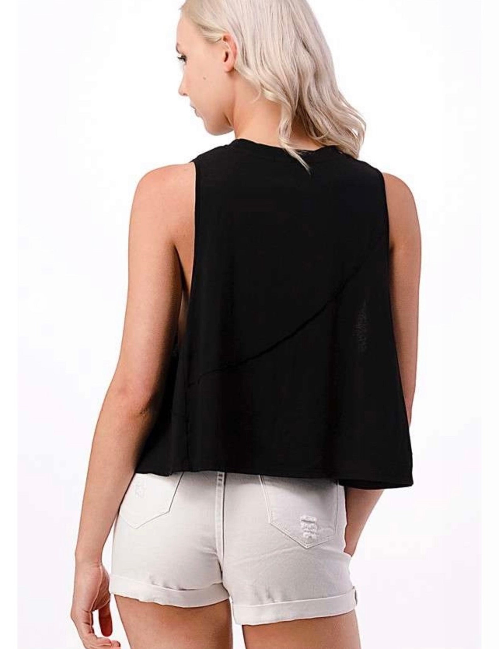 Cutout Detailed Panel Low Side Tank Top - Etsy
