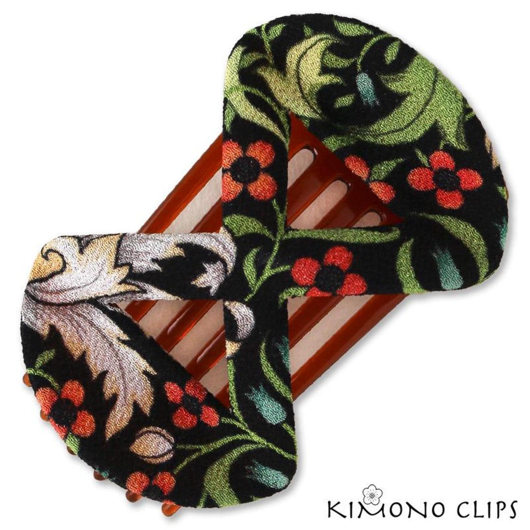 X-static Clip, Vintage Kimono, Hair Accessory, Kimono Clip, French ...