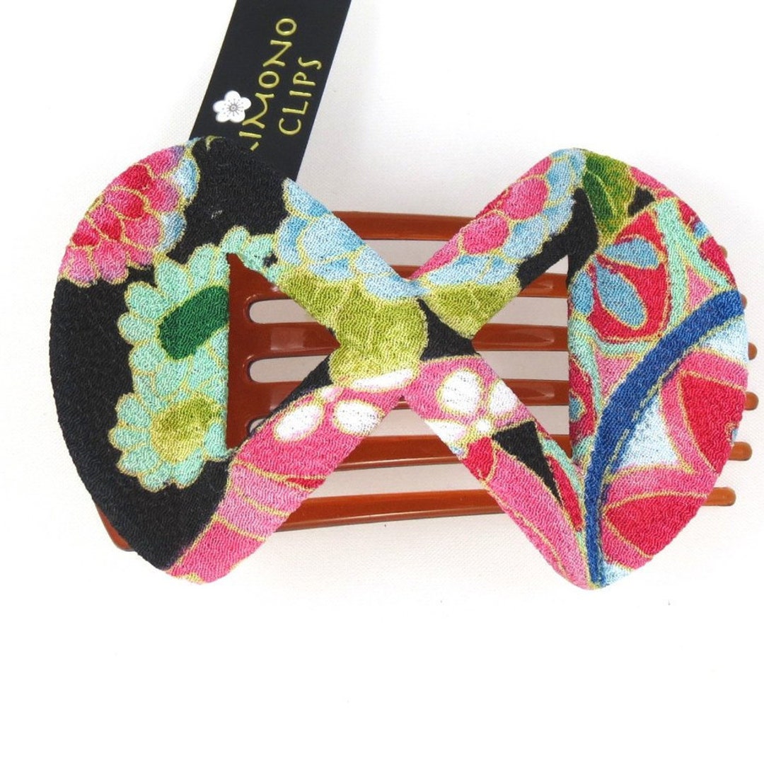X-static, Kimono Clips, Shibori, Japanese Fabric, Hair Clip, Hair ...