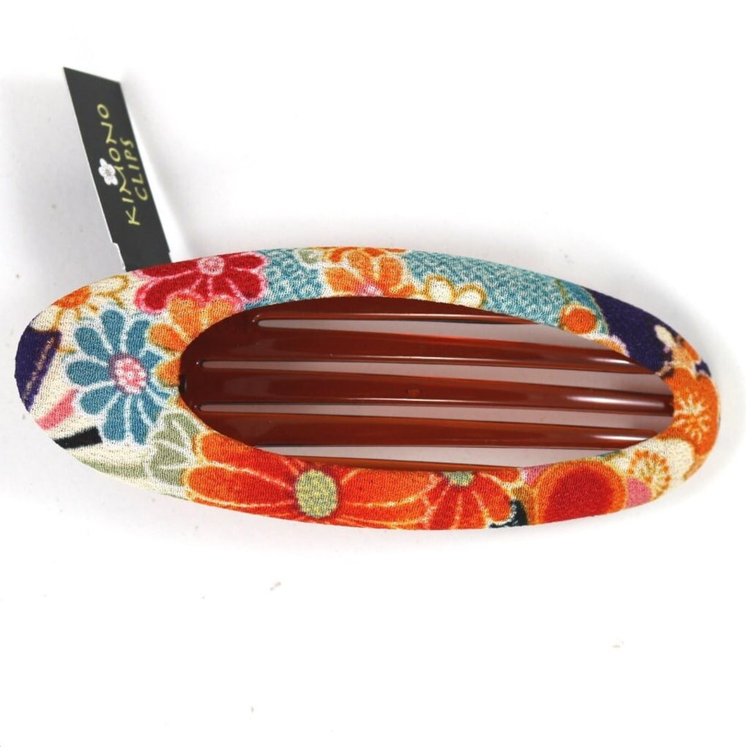 French Oval, Kimono Clips, Kimono Fabric, Fabric Covered Hair Clip ...