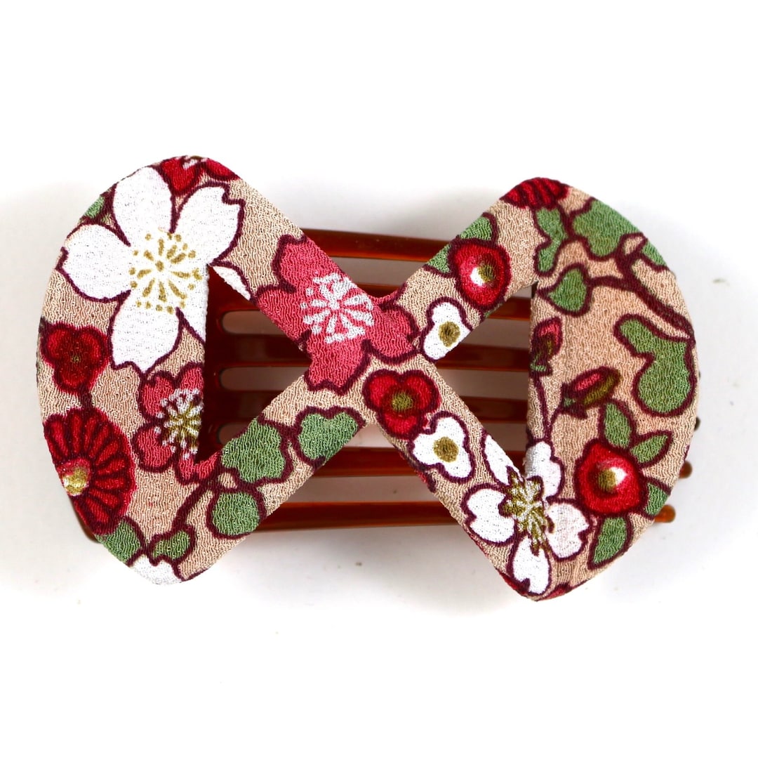 X-static Clip, Vintage Kimono, Hair Accessory, Kimono Clip, French ...