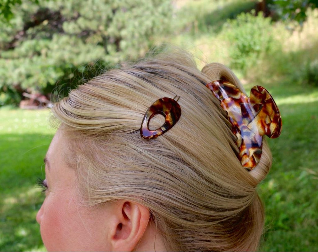 Teardrop Hair Clip, French Hair Clip, French Hair Pin, Cellulose Hair ...