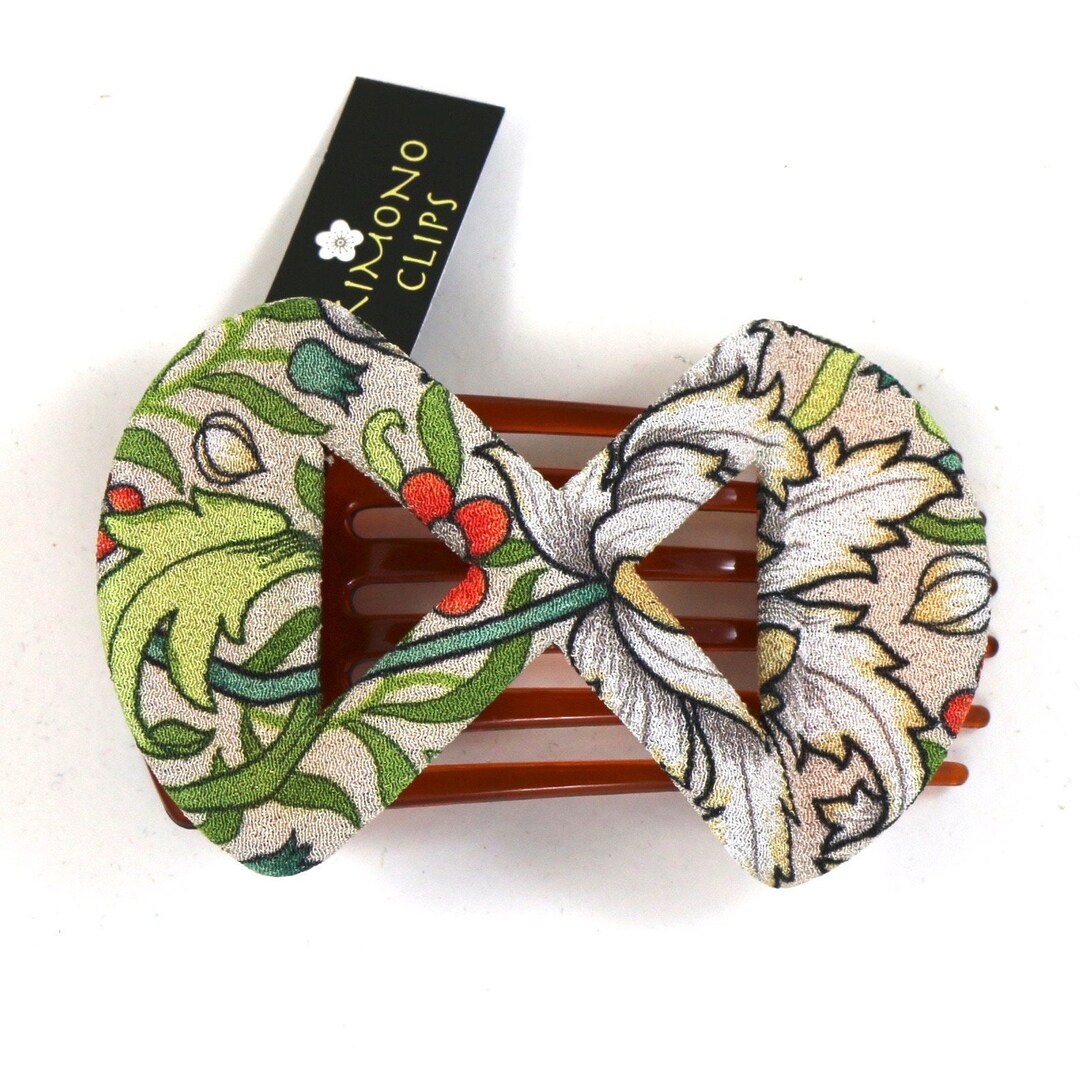 X-static Clip, Vintage Kimono, Hair Accessory, Kimono Clip, French ...