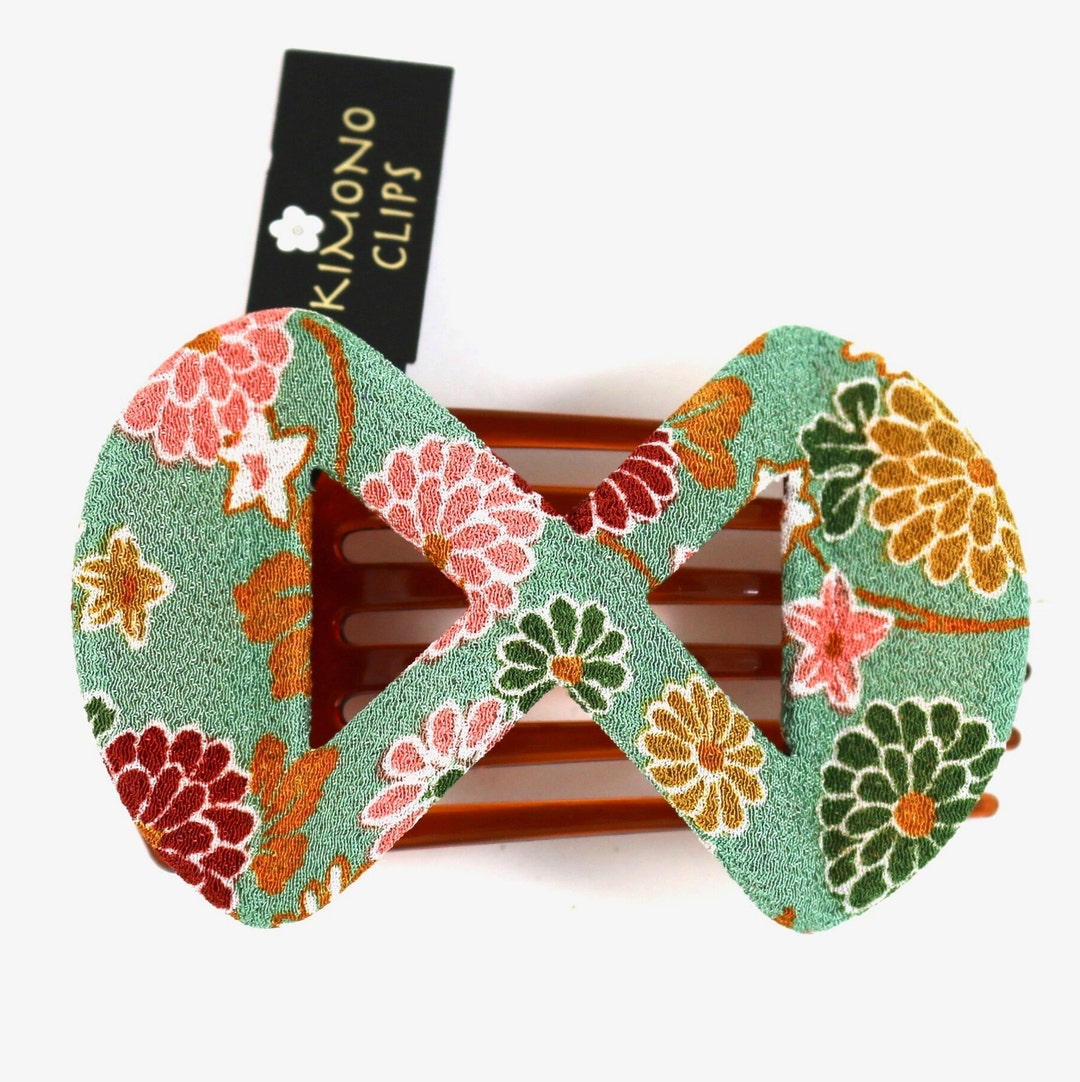 X-static Clip, Vintage Kimono, Hair Accessory, Kimono Clip, French ...
