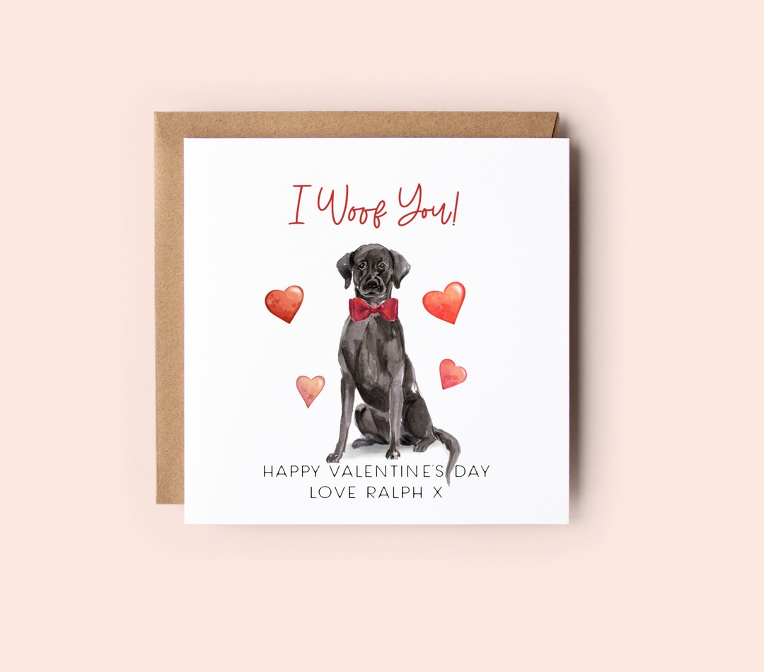 Dog Valentines Day Card | Labrador Valentines Card | Black Lab ...