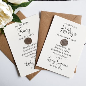 Sixpence Bride Gift for Wedding. Lucky Sixpence Gift for Bride at Bridal Shower, Hen Party ...