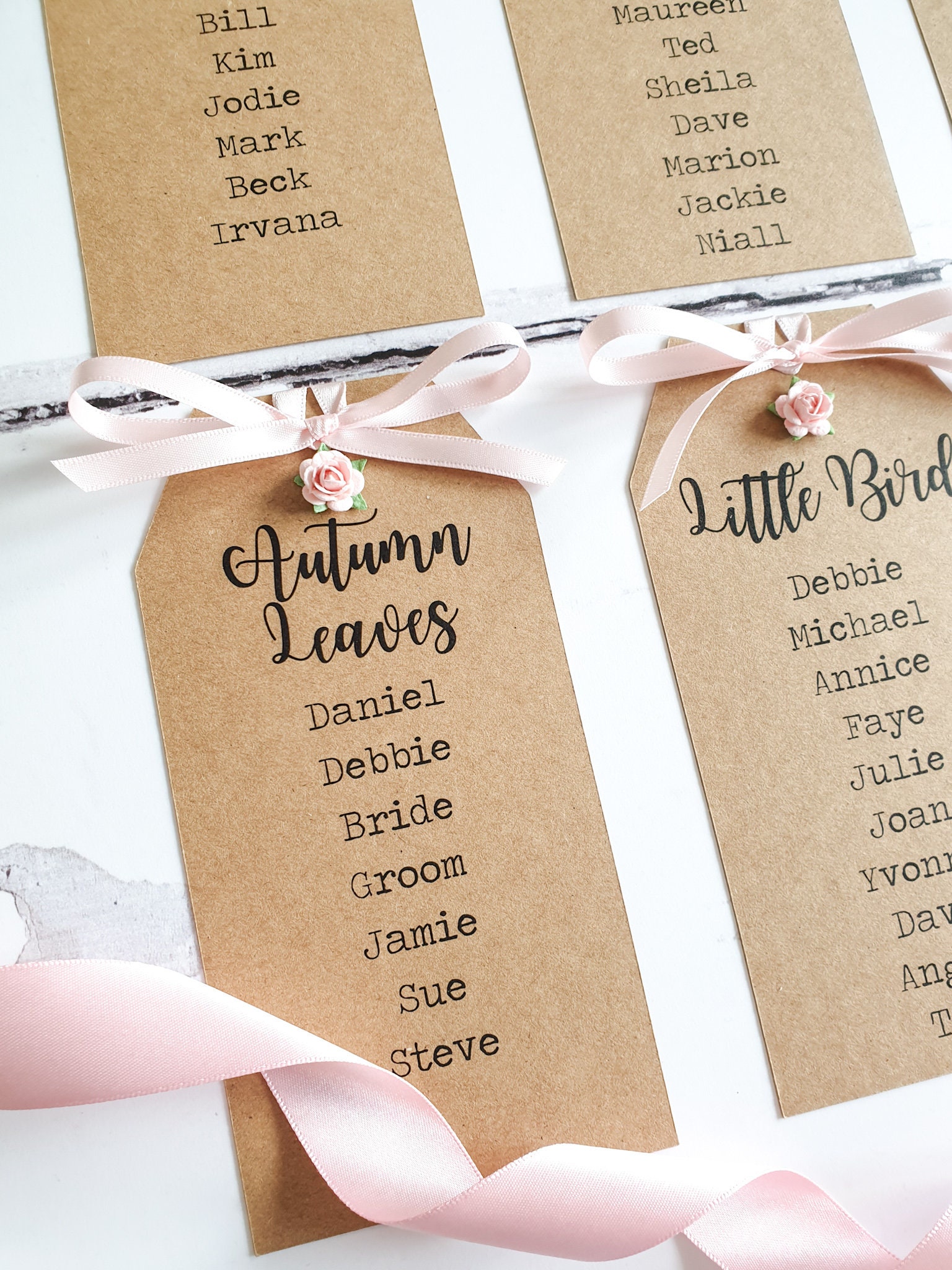 Rustic Wedding Table Plan Tags Seating Chart Designed as | Etsy