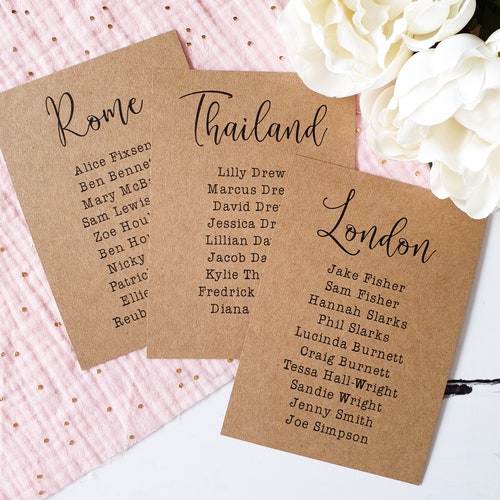 Rustic Wedding Table Plan Luggage Tags. Seating Chart Tags - Etsy Israel