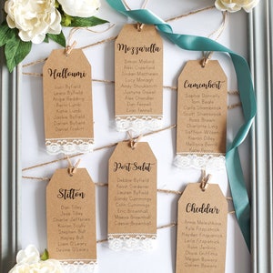 Rustic Wedding Table Plan Luggage Tags. Seating Chart Tags - Etsy Israel