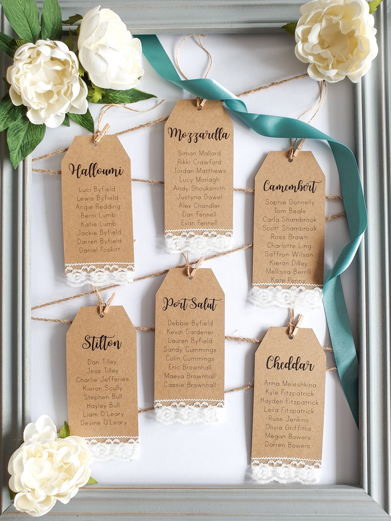 Rustic Wedding Table Plan Luggage Tags. Seating Chart Tags - Etsy Israel