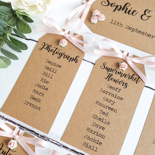 Luggage Tag Table Plan for Wedding. Seating Plan Tags. Rustic - Etsy UK