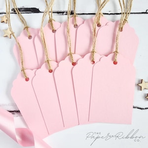 Pale Pink Blank Gift Tags, Pack of 10. Gift Labels for Christmas, Gift ...