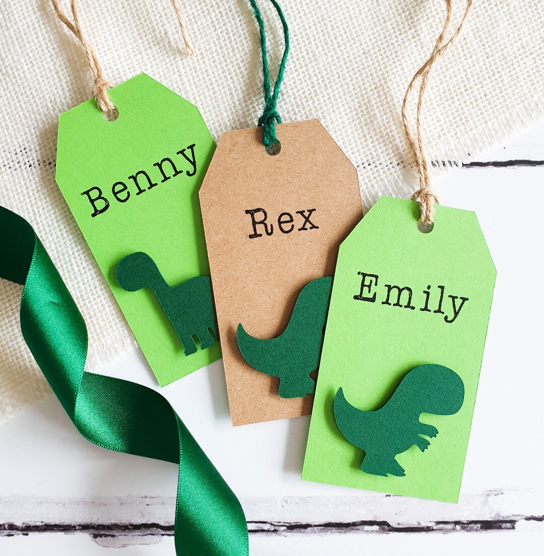 Personalised Dinosaur Gift Tags | Dinosaur Party Tags | Dinosaur ...
