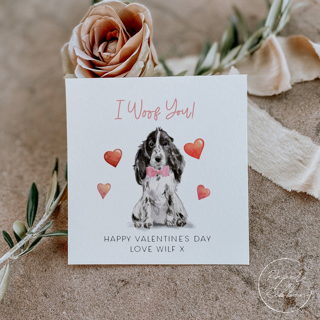 Dog Valentines Day Card | Cocker Spaniel Valentines Card | Dog ...