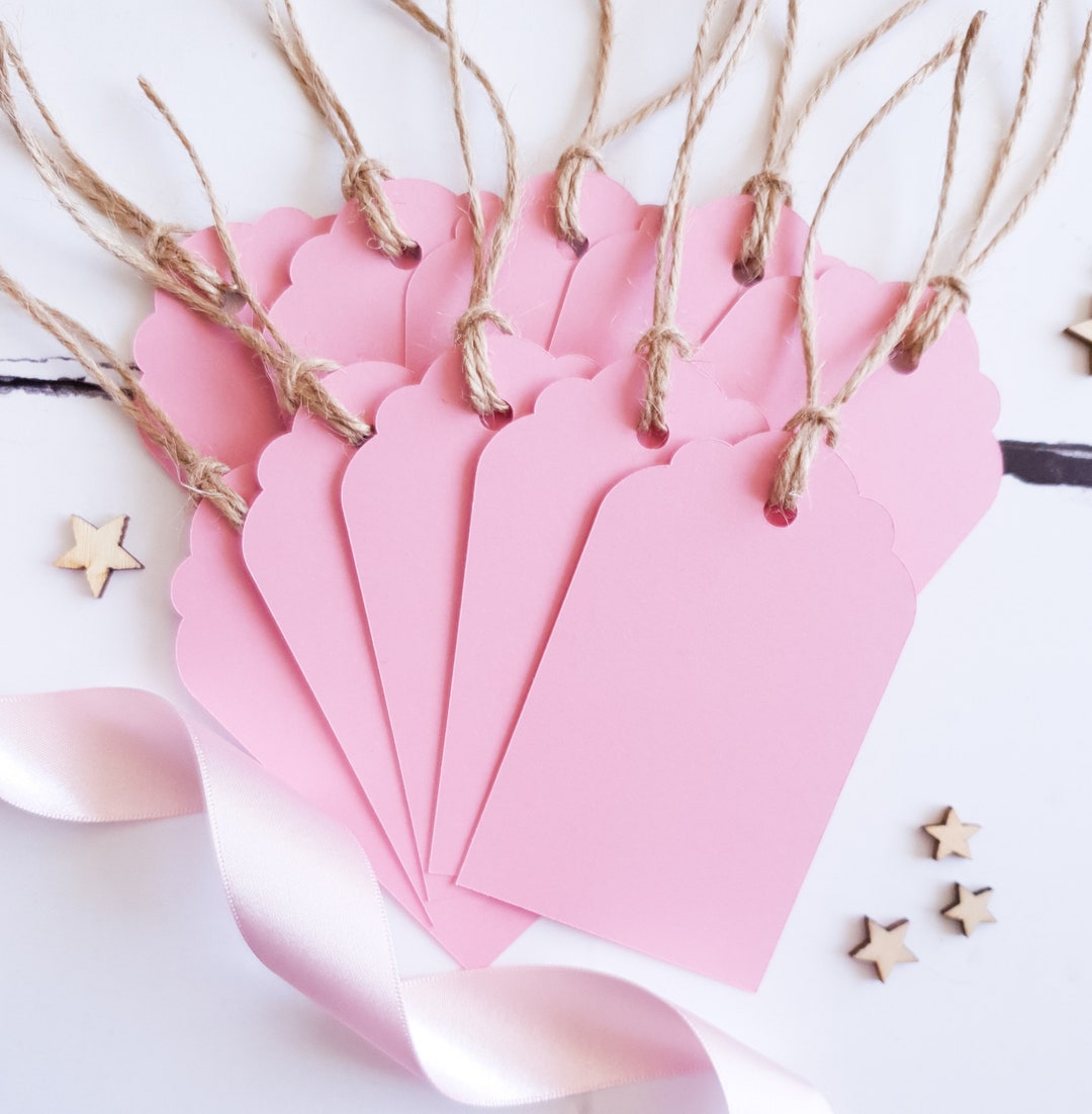 Pink Gift Tags | Baby Pink Tags | Pink Gift Wrap | Gift Wrap for Girls ...