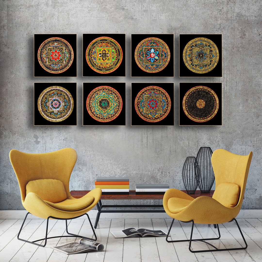 Tibetan Mandala Art Print: Buddhist Meditation Decor - Etsy