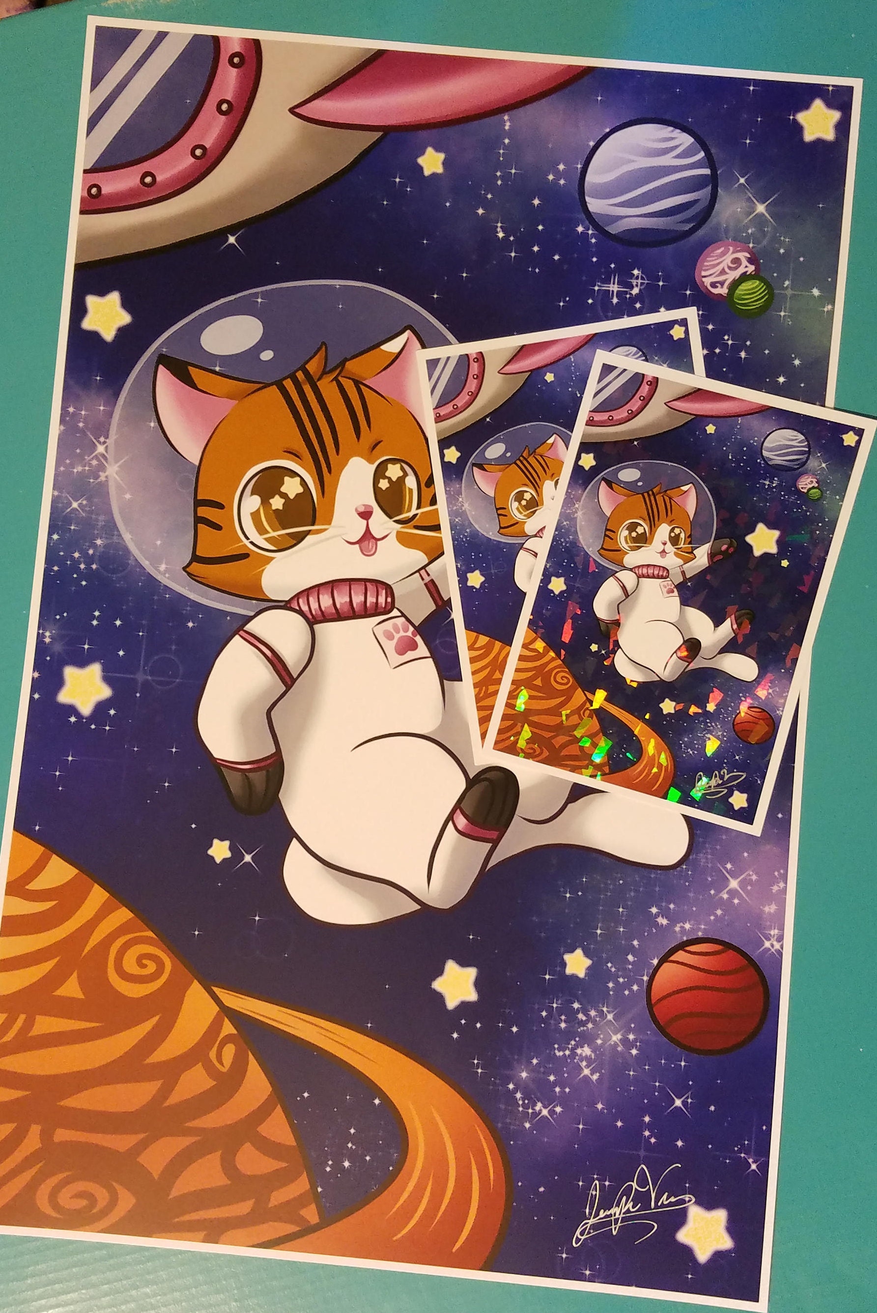 Astro Kitty Prints | Etsy