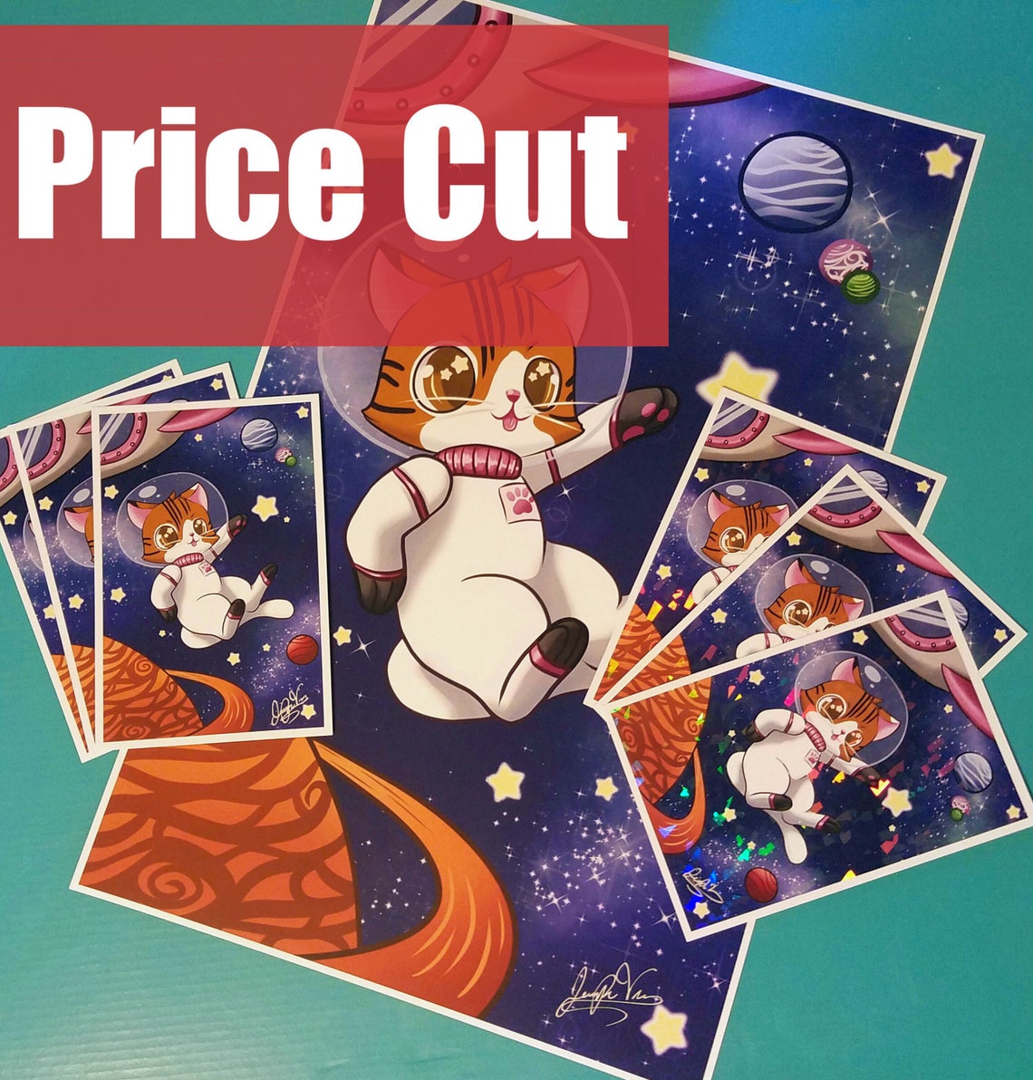 Astro Kitty Prints - Etsy