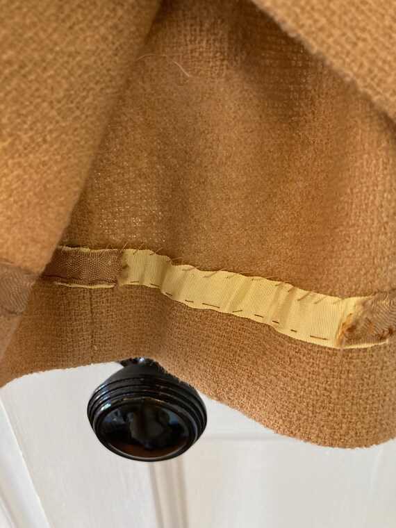 1950s hand made, camel coloured, woollen pencil skirt… - Gem