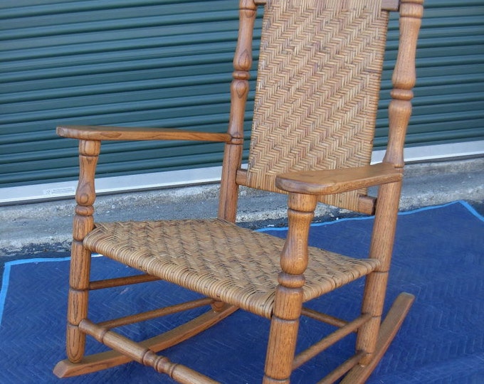 Rare Greg Harkins Plantation Rocker - Signed & Numbered - Hand Made Oak ...