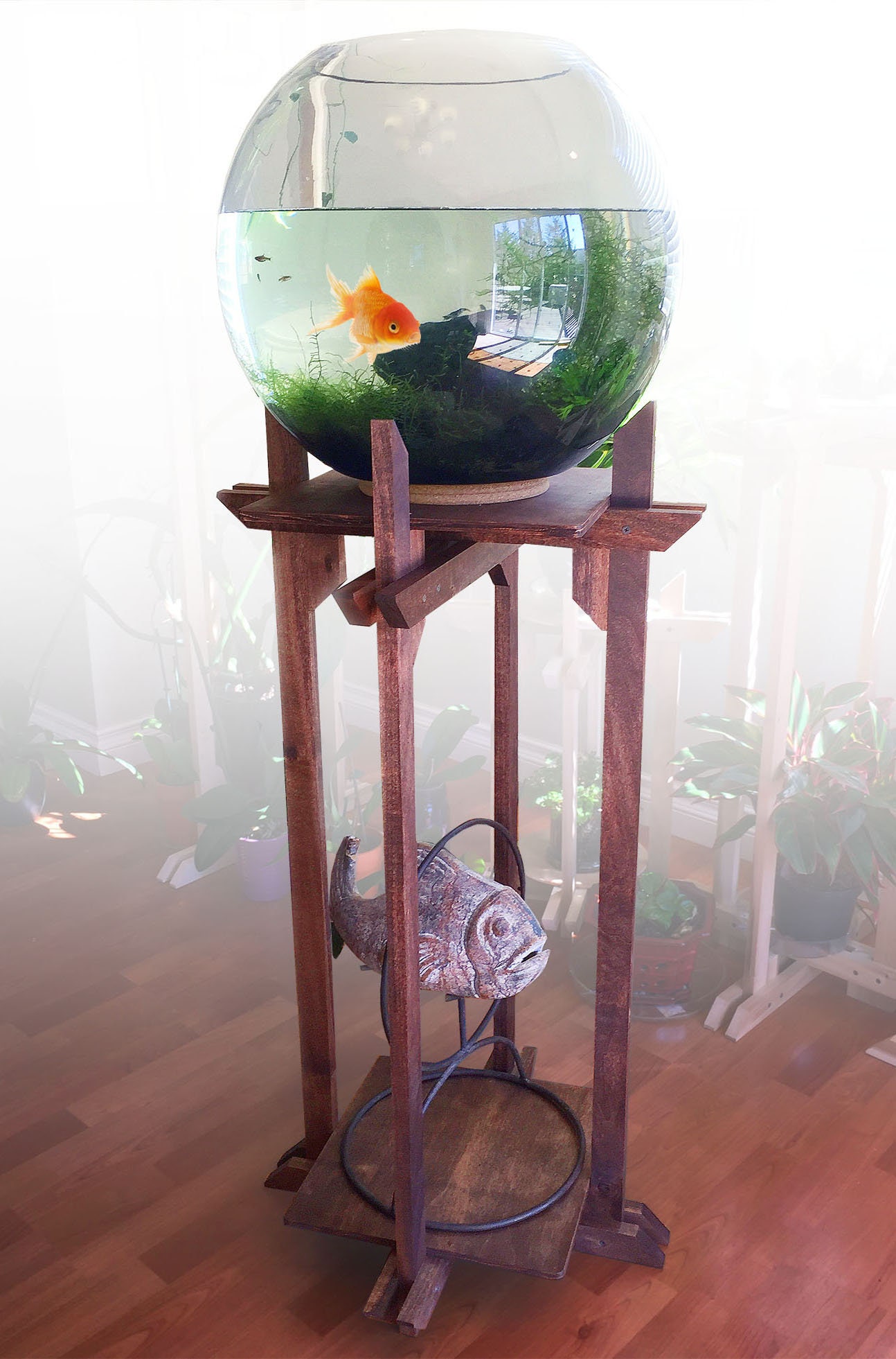 Plant Stand, All Wood Multi-use Terrarium or Aquarium Stand, Short ...