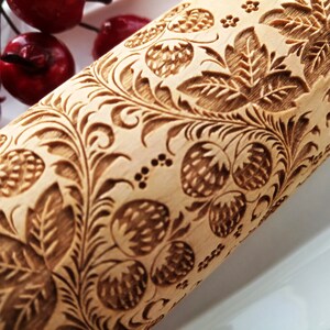 Strawberry Embossing Rolling Pin Embossed Rolling Pin Deep Carved Mold ...