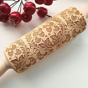 Strawberry Embossing Rolling Pin Embossed Rolling Pin Deep Carved Mold ...