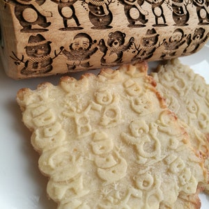 Snowman Engraved Rolling Pin Santa Embossed Rolling Pin Christmas ...