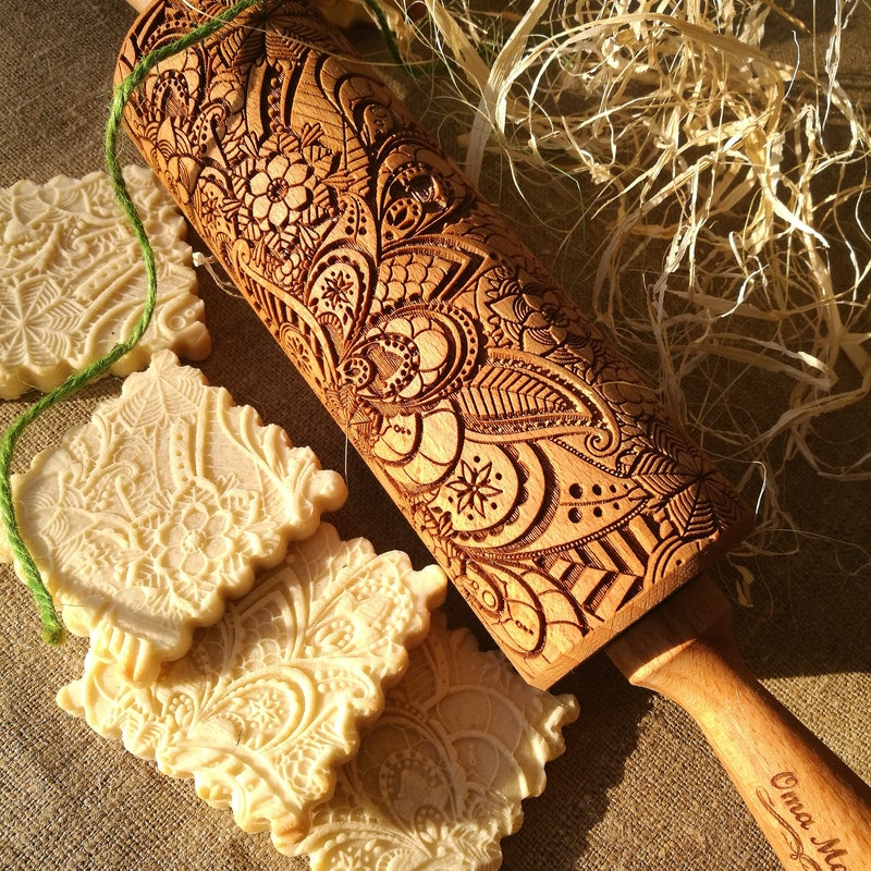 Embossed Rolling Pin - Etsy
