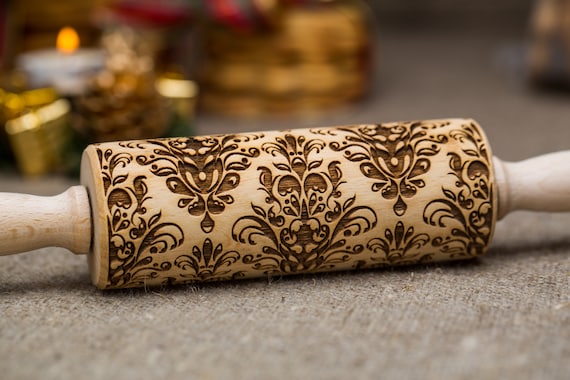 Damask Embossed Rolling Pin Patterned Cookie Roller Cutter for Baking Homemade Cookies Springerle Mold Clay Tools Christmas Xmas Gifts Idea Etsy Ireland