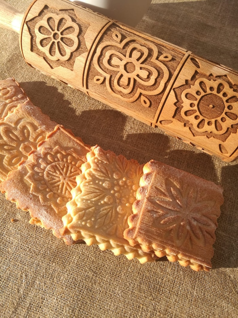 MANDALA Embossing Rolling Pin Baking Mold Shortbread Mold | Etsy
