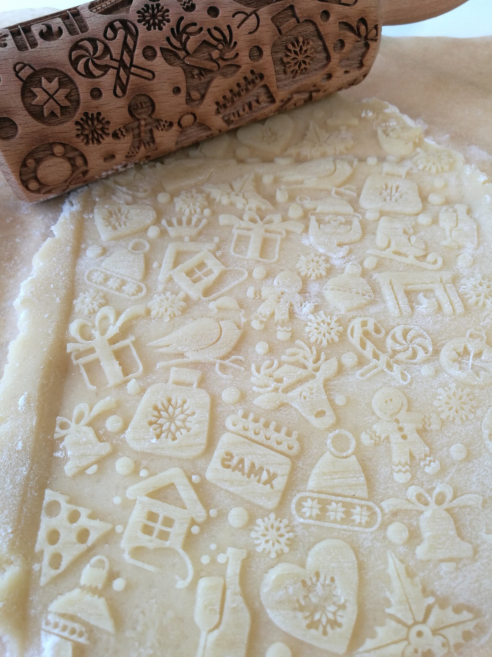 Christmas Embossed Rolling Pin Textured Rolling Pins Christmas - Etsy