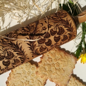 Strawberry Embossing Rolling Pin Embossed Rolling Pin Deep Carved Mold ...