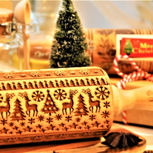 Nativity Engraved Rolling Pin CHRISTMAS Cookies Embossing - Etsy