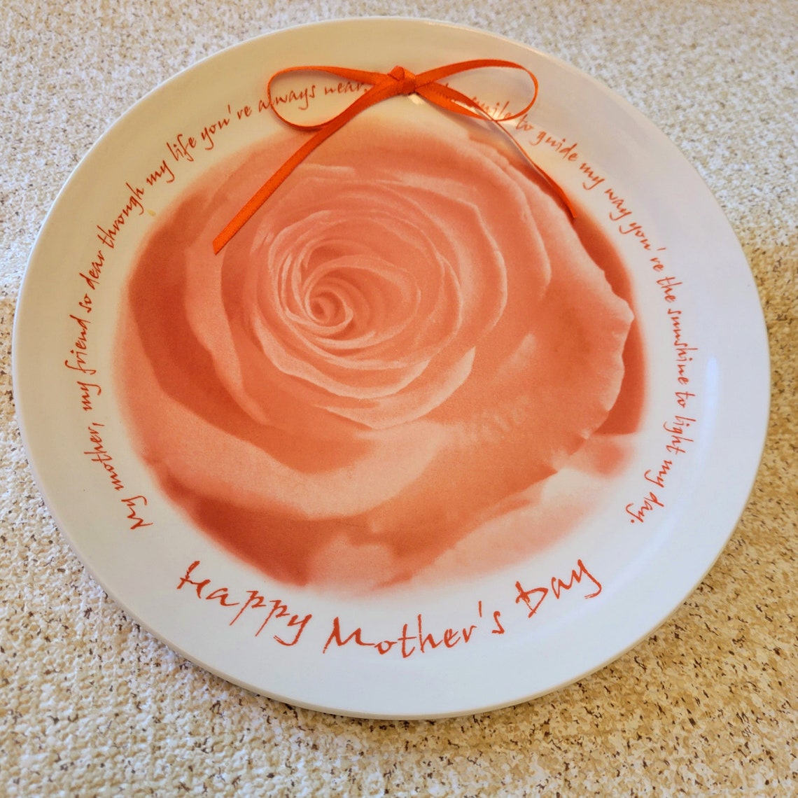 Rose Design Mother's Day Plate, Vintage Mother's Day Plate - Etsy