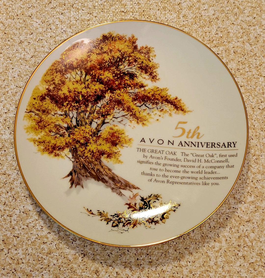 Avon Vintage Anniversary Plate, Avon Repersentative 5th Anniversary ...