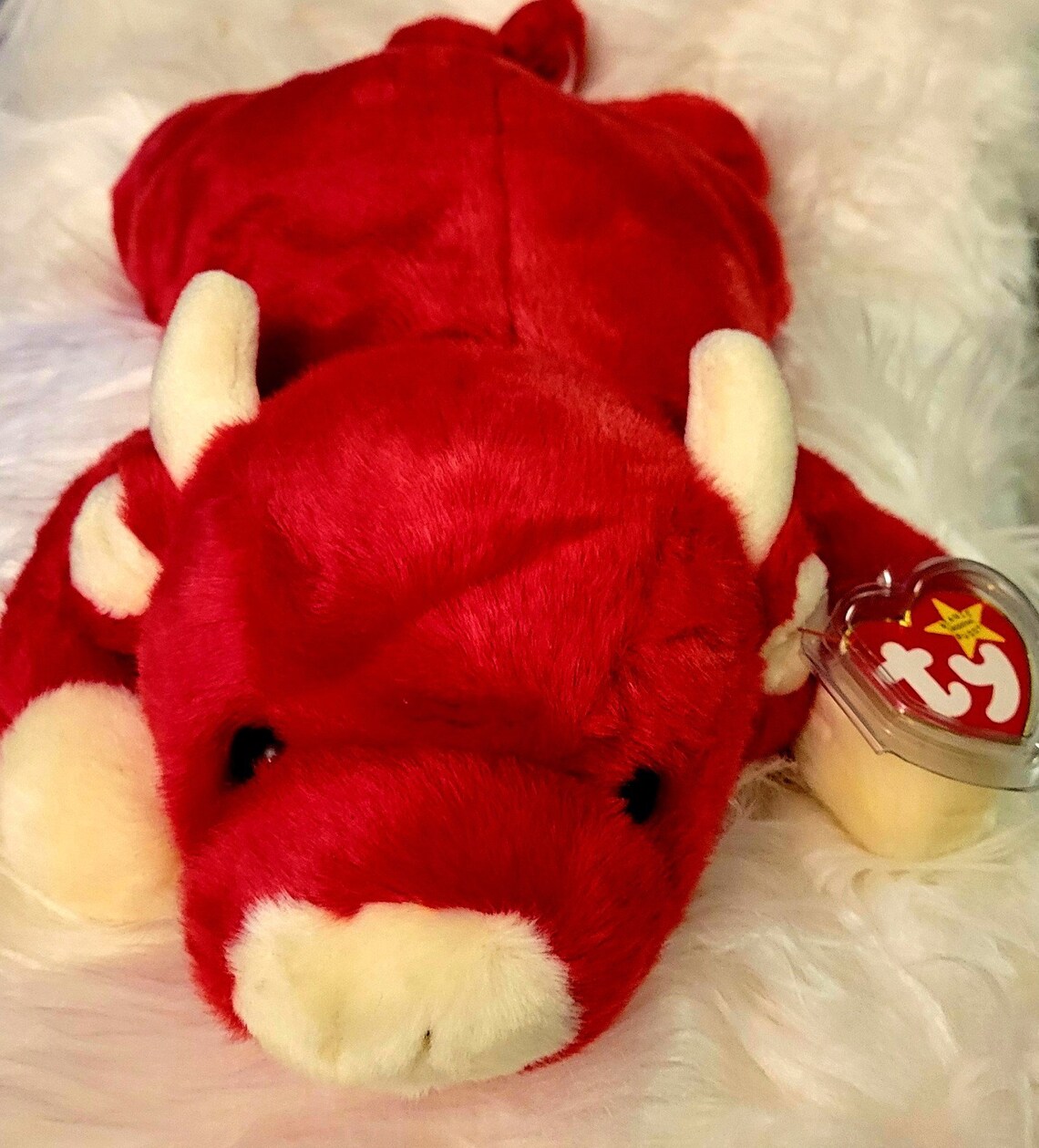1998 Ty Beanie Buddy Snort the Red Bull - Etsy