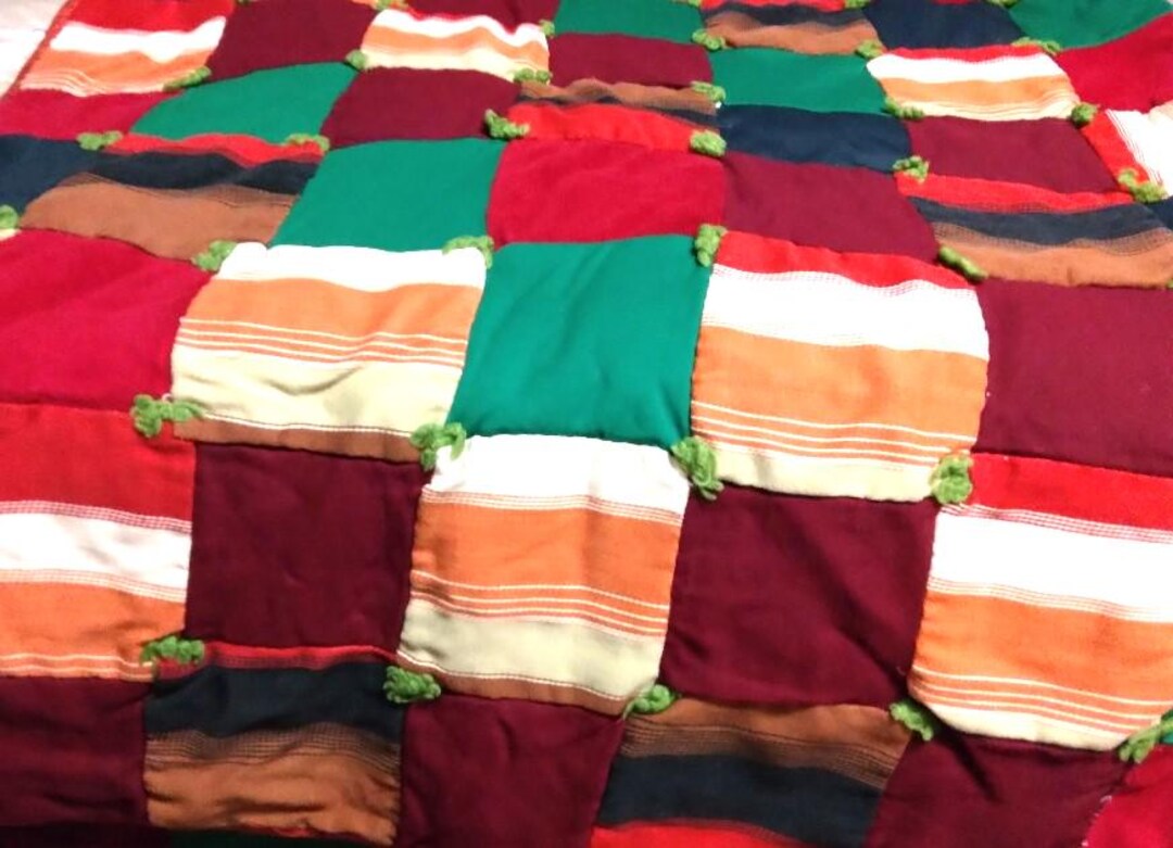 Full Size Vintage Granny Square Patch Work Quilt - Etsy