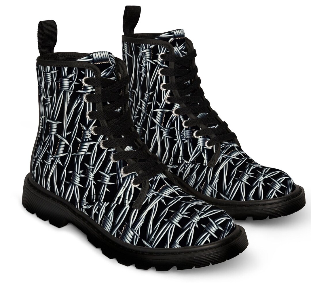 Urban Punk, Barbed Wire Boots, Punk Style, Funky Boots - Etsy UK