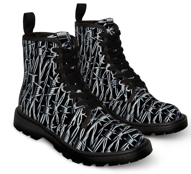 Urban Punk, Barbed Wire Boots, Punk Style, Funky Boots - Etsy UK
