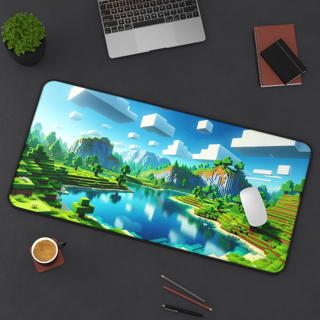 Minecraft-inspired Large Desk Mat Perfect for Gamers and Builders - Etsy