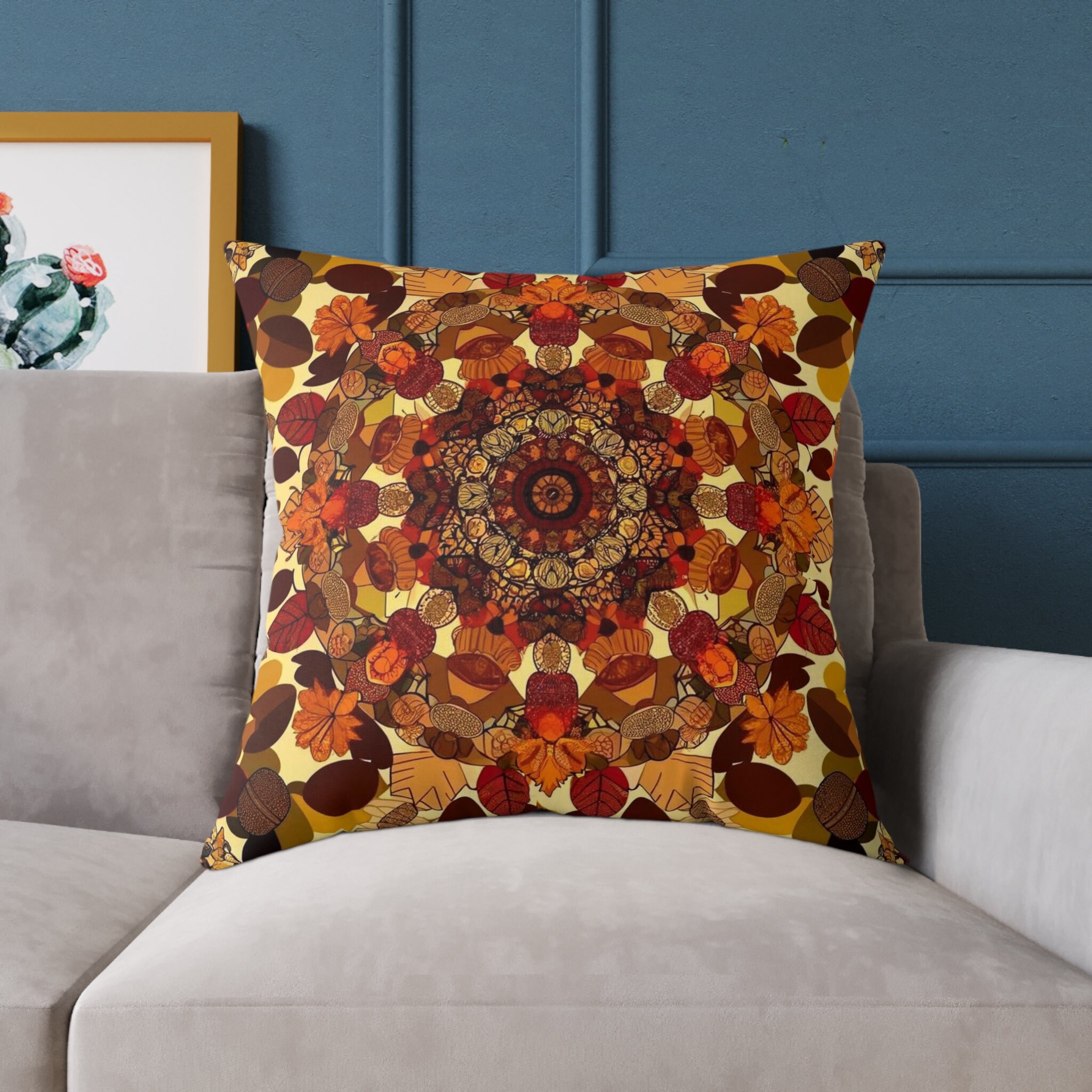 Double Sided Bohemian 70's Retro Cushion Autumn Harmony: Bohemian '70s ...