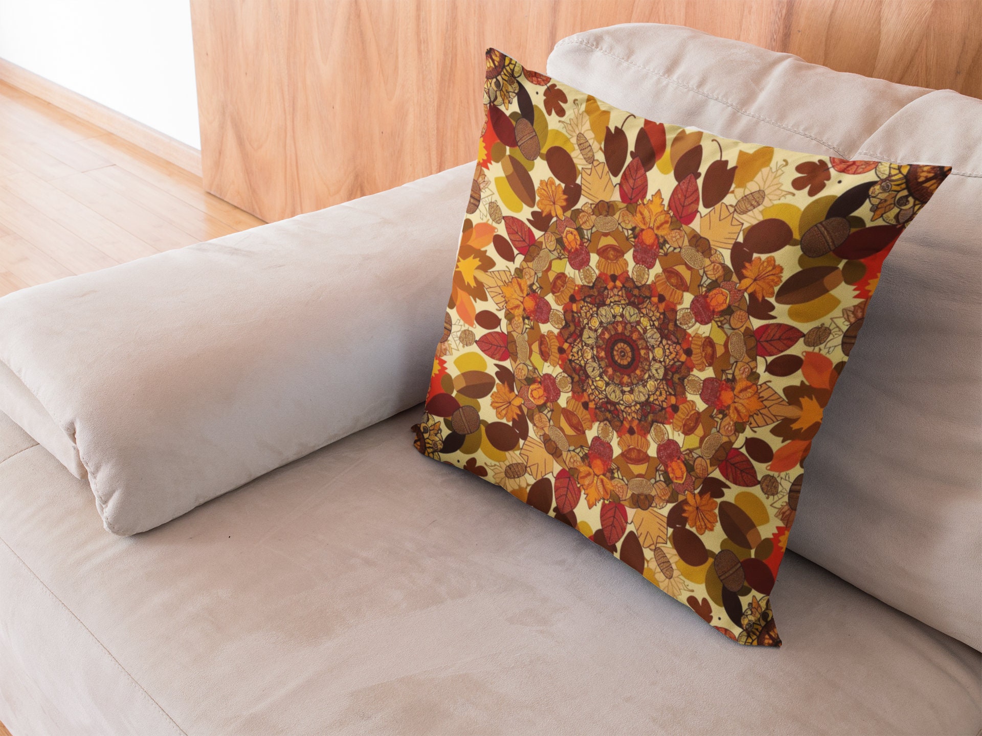 Double Sided Bohemian 70's Retro Cushion Autumn Harmony: Bohemian '70s ...